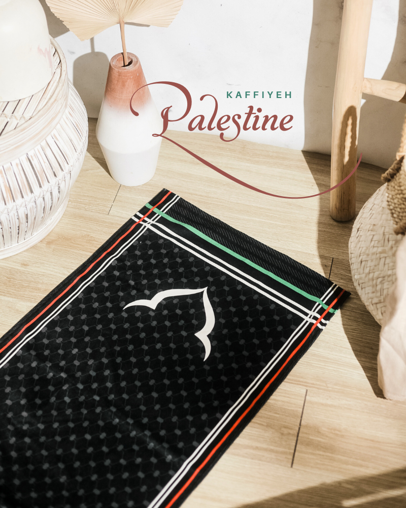 Black Keffiyeh Velvet Mat – Inaprayer